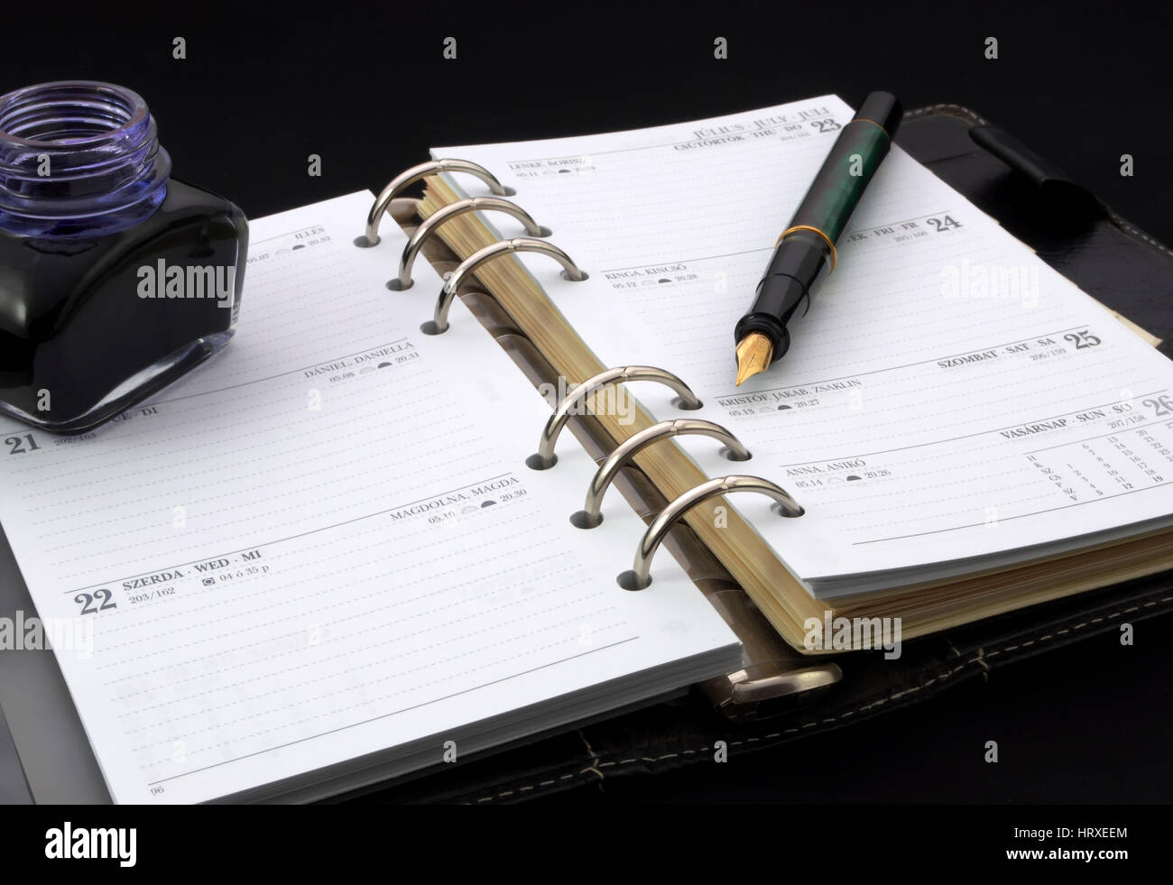 Personal diary still life Stock Photo - Alamy