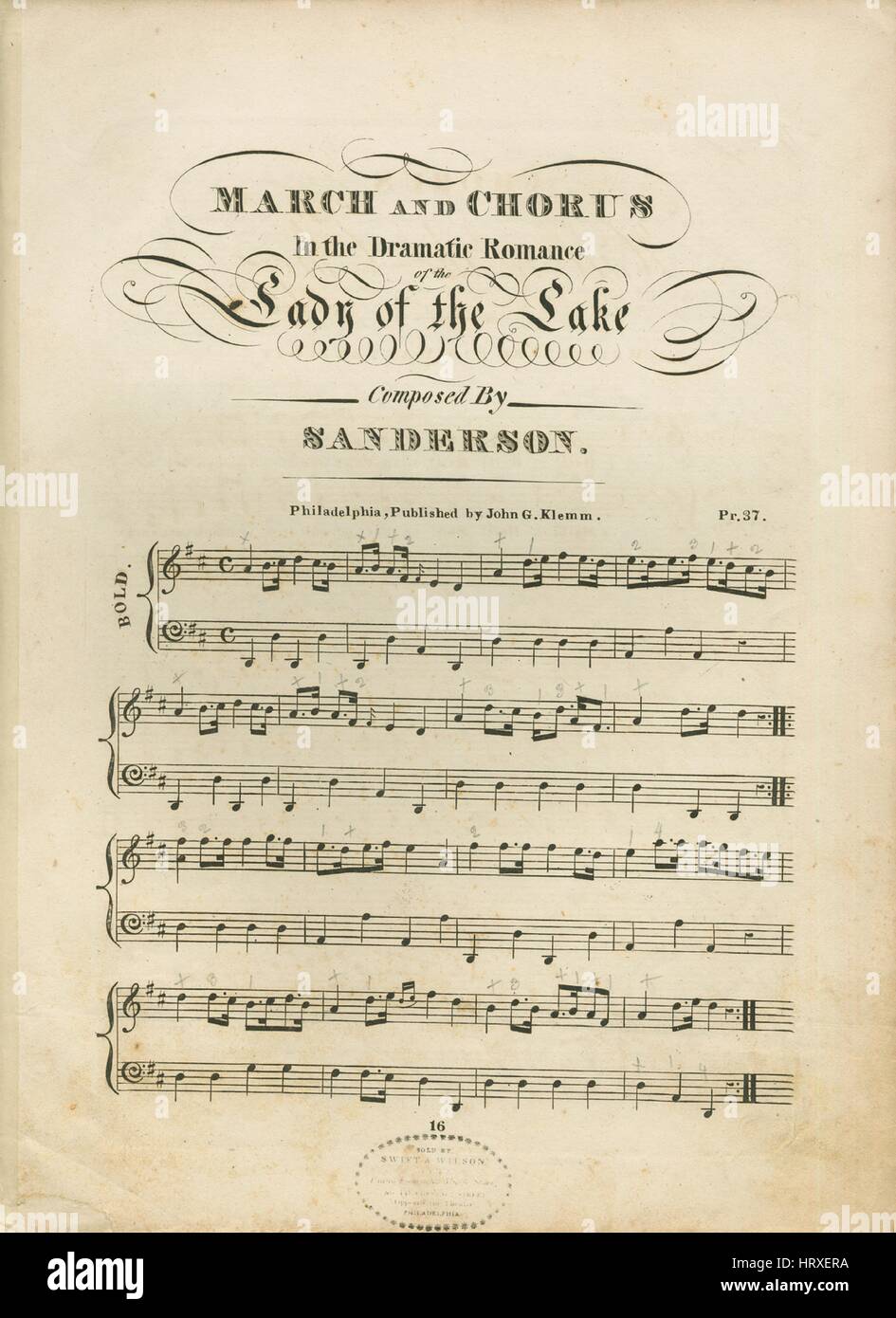 Sheet music cover image of the song 'March and Chorus[Hail to the Chief ...