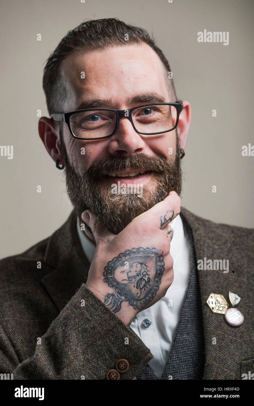 Carl Coates attends the Yorkshire Beard Day 2017 at the Scarborough Spa ...