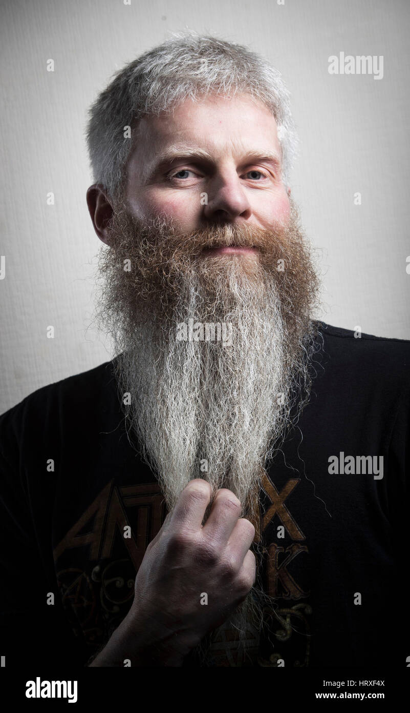 Joe Hugill attends the Yorkshire Beard Day 2017 at the Scarborough Spa ...
