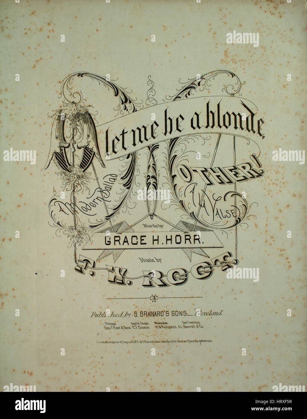 Sheet music cover image of the song 'O Let Me Be a Blonde, Mother ...