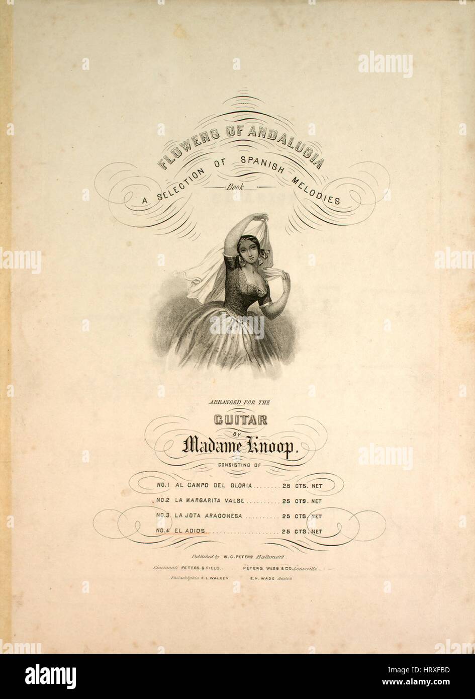 Sheet music cover image of the song 'The Flowers of Andalusia A ...