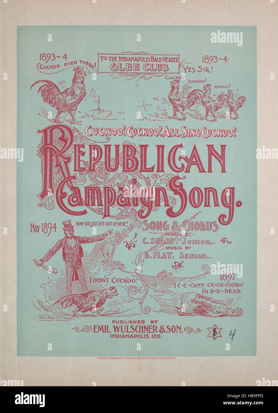 Sheet music cover image of the song 'Cuckoo! Cuckoo! All Sing Cuckoo ...