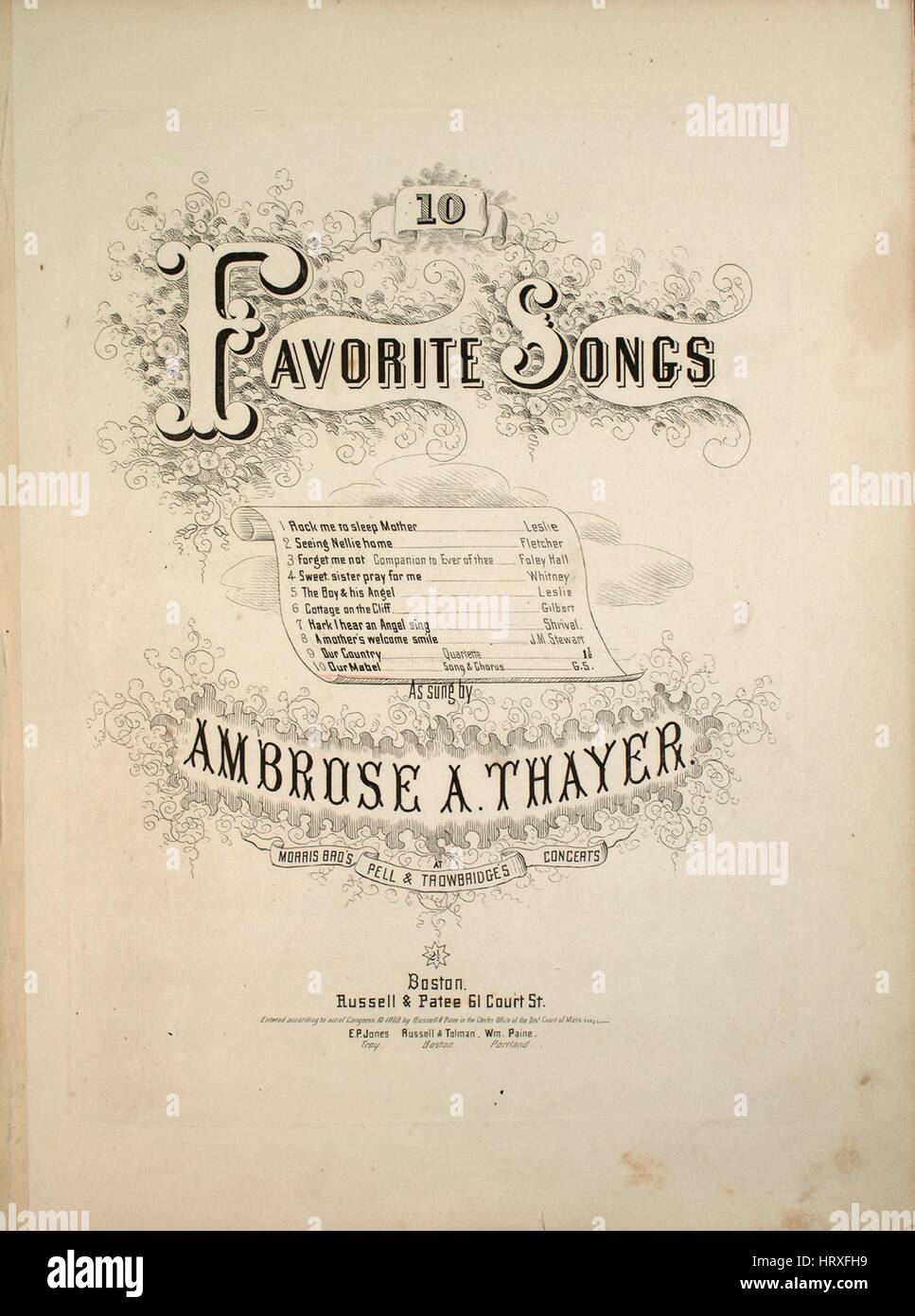 Sheet music cover image of the song '10 Favorite Songs Our Mabel Song ...