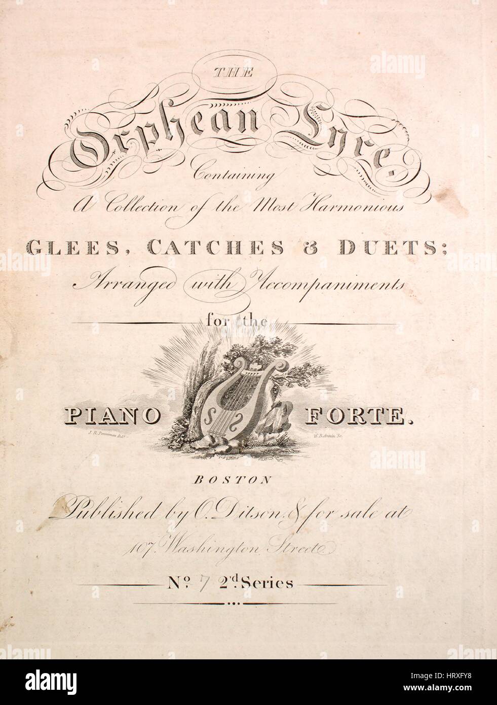 Sheet music cover image of the song 'The Orphean Lyre Containing a ...