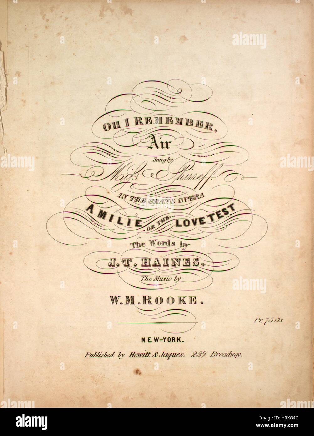 Sheet music cover image of the song 'Oh I Remember Air', with original ...