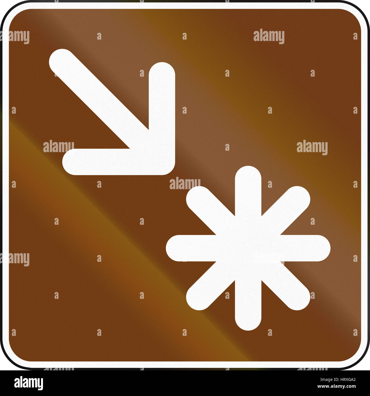 United States MUTCD guide road sign - Assembly point Stock Photo - Alamy