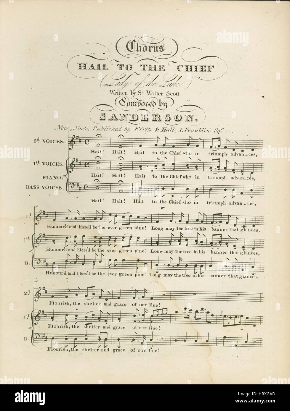 Sheet music cover image of the song 'Chorus Hail to the Chief (Lady of ...