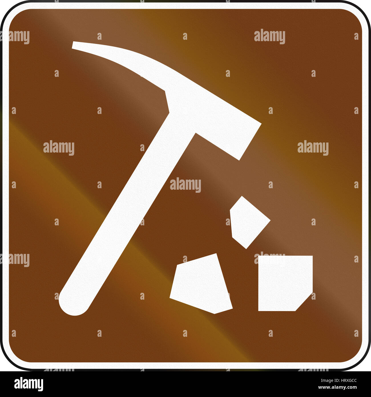 United States MUTCD guide road sign - Rock Collecting Stock Photo - Alamy