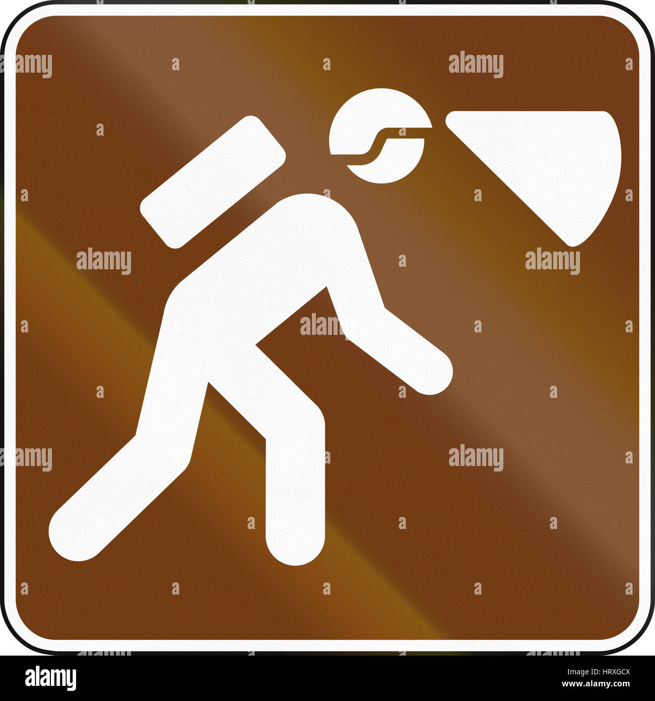 United States MUTCD guide road sign - Cave exploration Stock Photo - Alamy