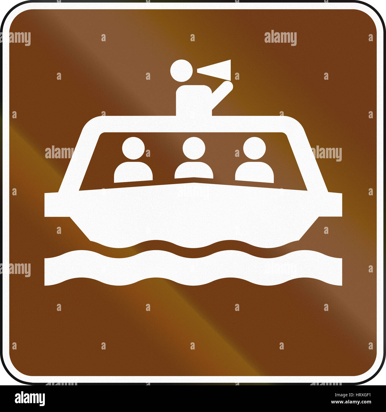 United States MUTCD guide road sign - Boat trips Stock Photo - Alamy