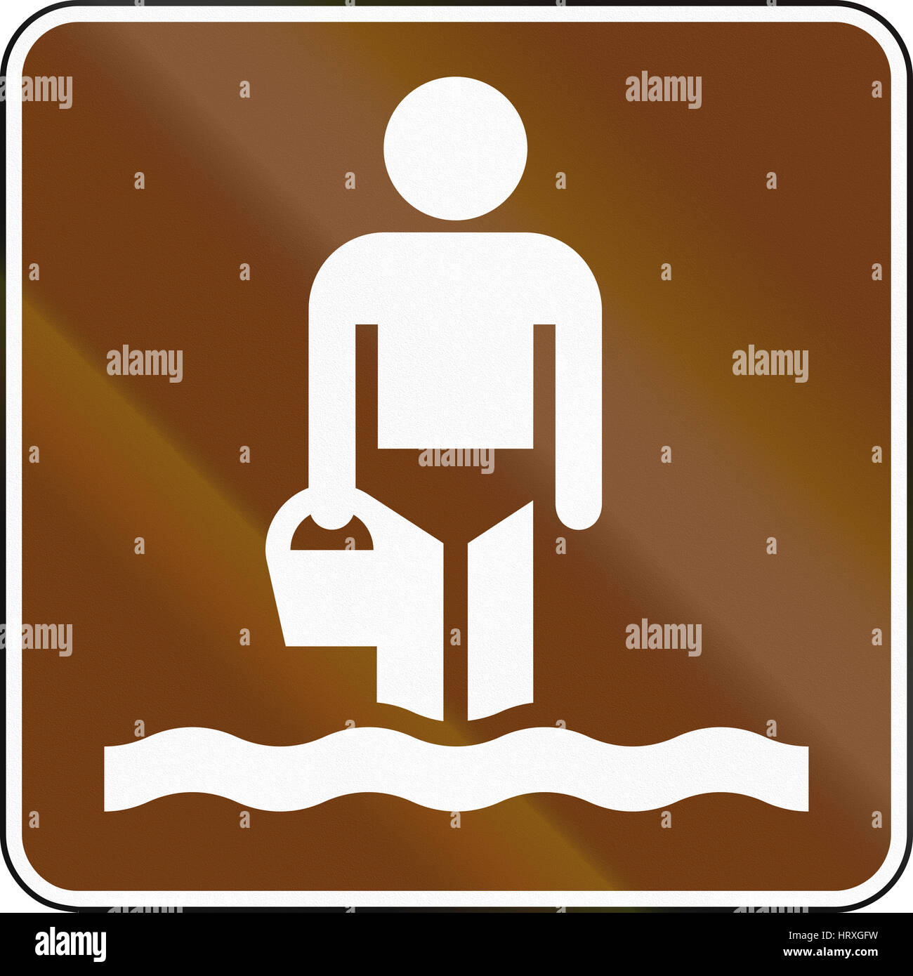 United States MUTCD guide road sign - Beach Stock Photo - Alamy