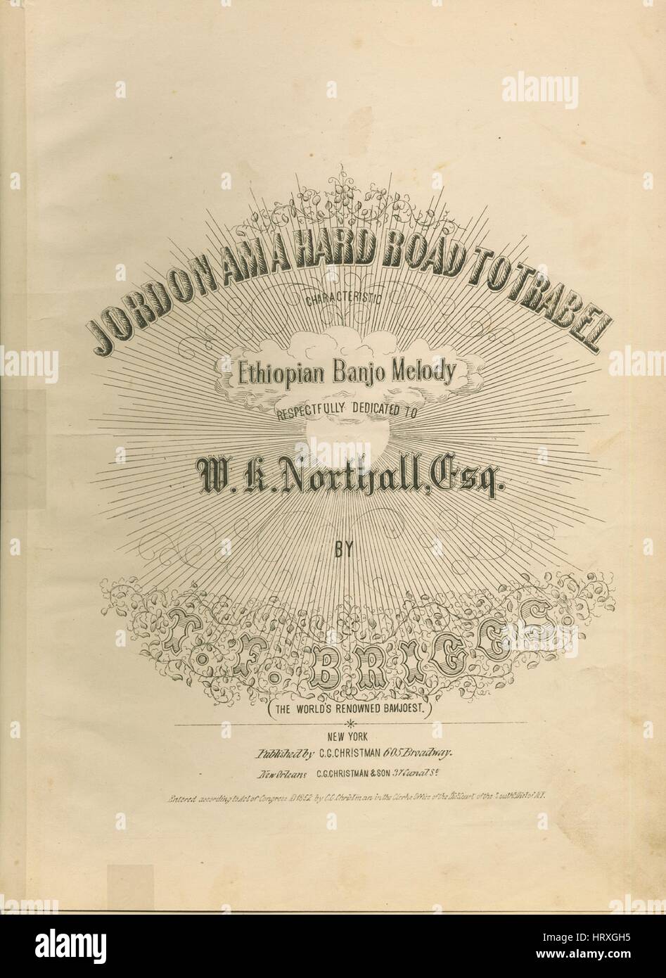 Sheet music cover image of the song 'Jordon Am A Hard Road To Trabel ...