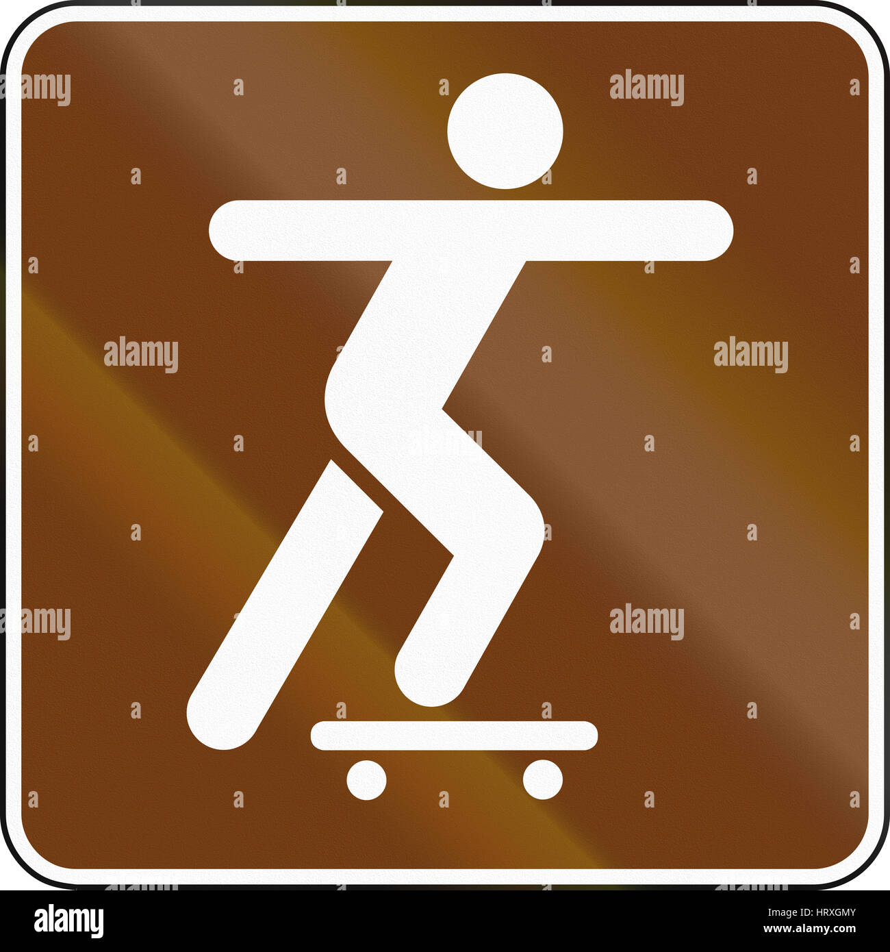 United States MUTCD guide road sign - Skate-park Stock Photo - Alamy