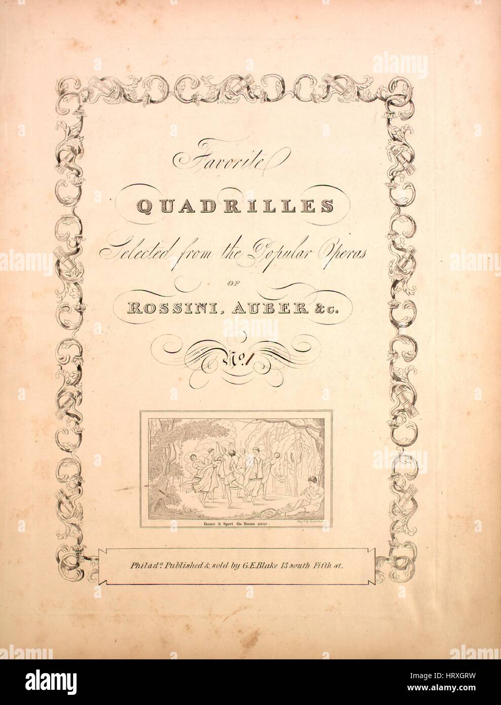 Sheet music cover image of the song 'Favorite Quadrilles Selected from ...