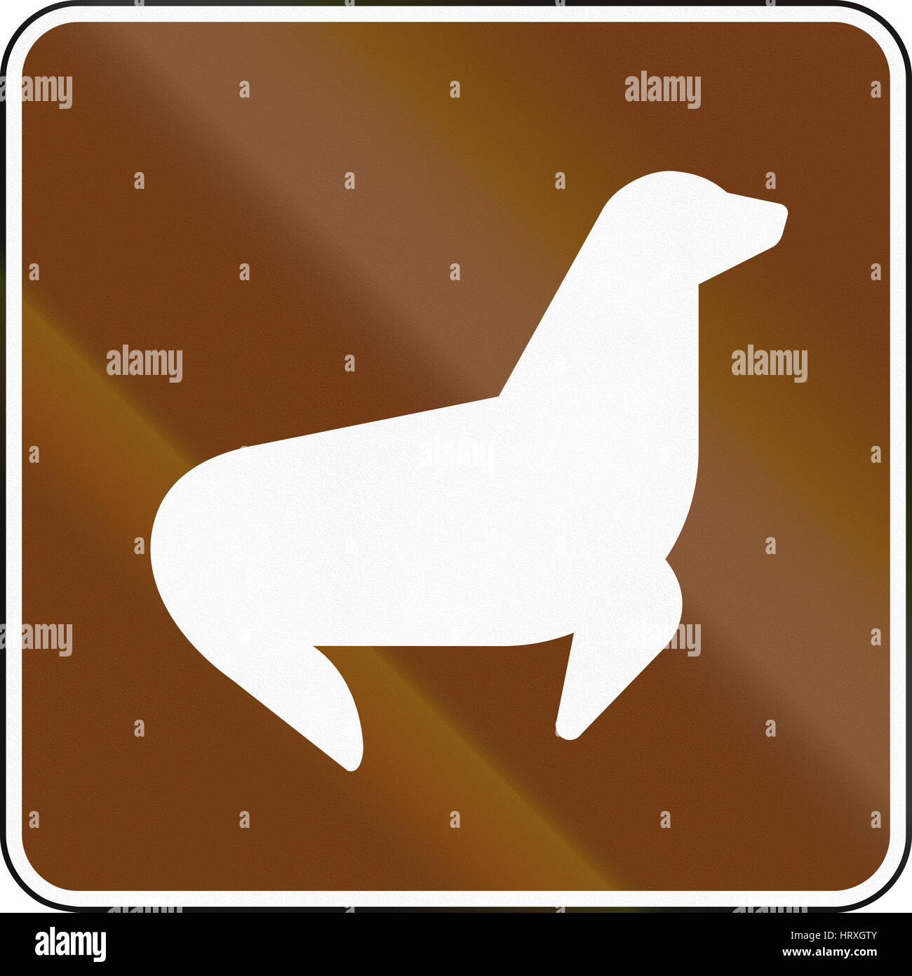 United States MUTCD guide road sign - Seals Stock Photo - Alamy