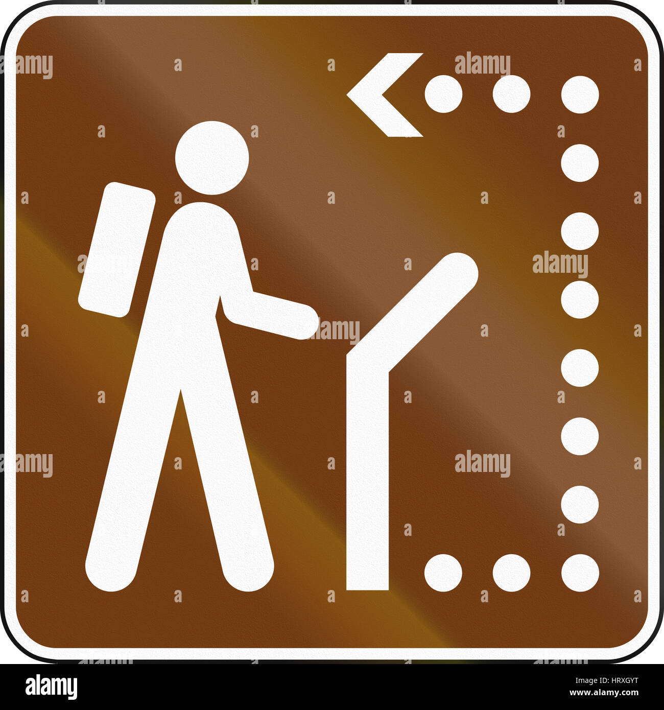 United States MUTCD guide road sign - Interpretive trail Stock Photo ...