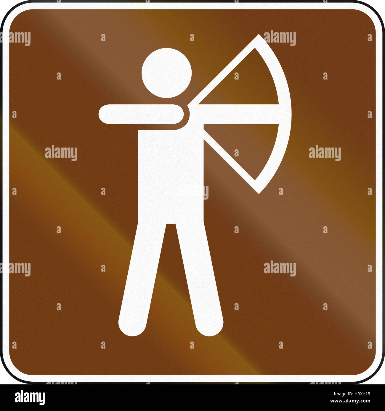 United States MUTCD guide road sign - Archery Stock Photo - Alamy