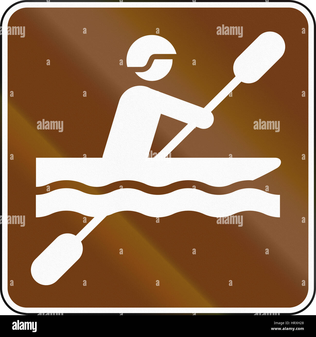 United States MUTCD guide road sign - Kayaking Stock Photo - Alamy