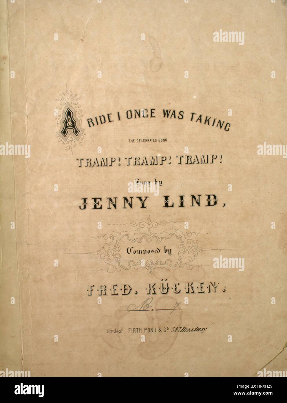 Sheet music cover image of the song 'A Ride I Once Was Taking The ...