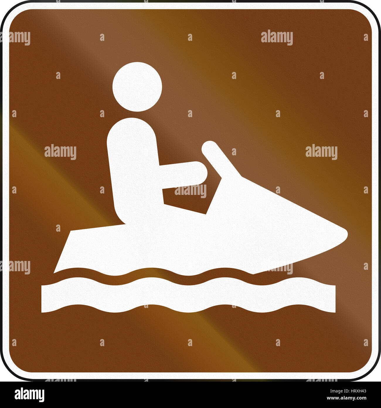 United States MUTCD guide road sign - Jet Ski Stock Photo - Alamy