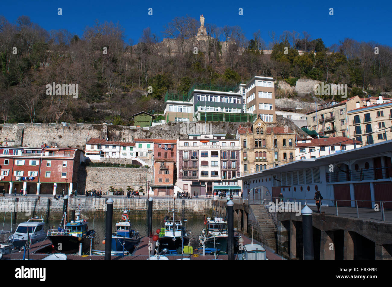 Donostia-San Sebastian: port, skyline of the Old City with the 12 metre ...