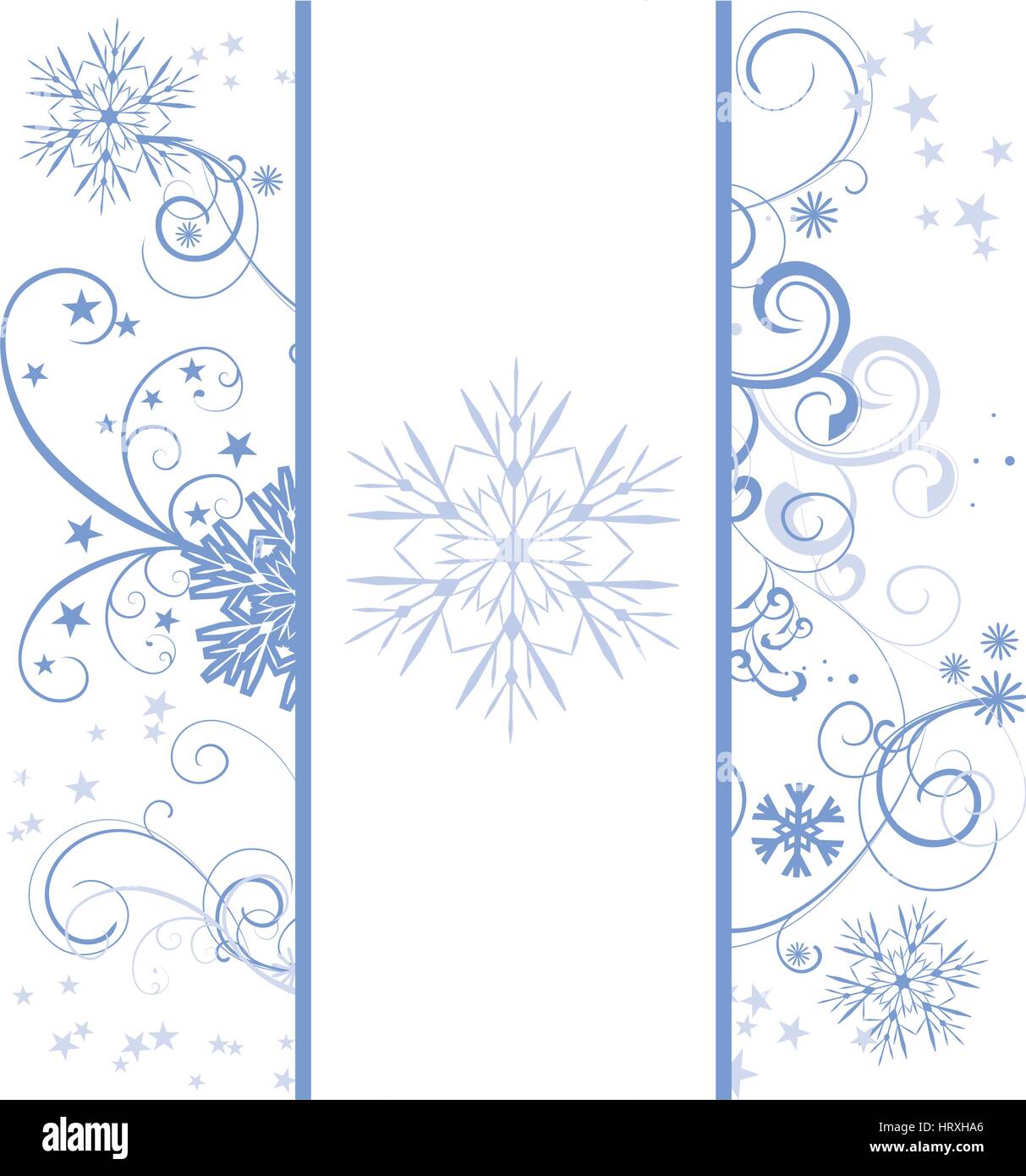 Silver snowflakes on blue Stock Vector Images - Alamy