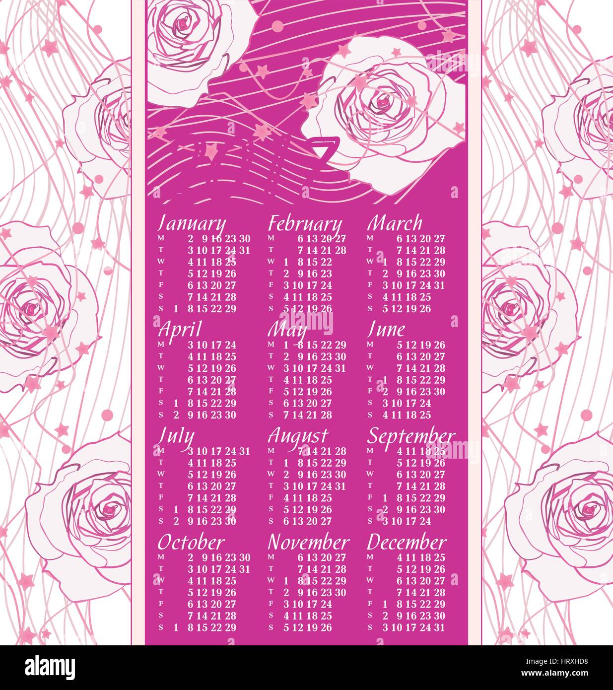 Fashion calendar 2017 hi-res stock photography and images - Alamy