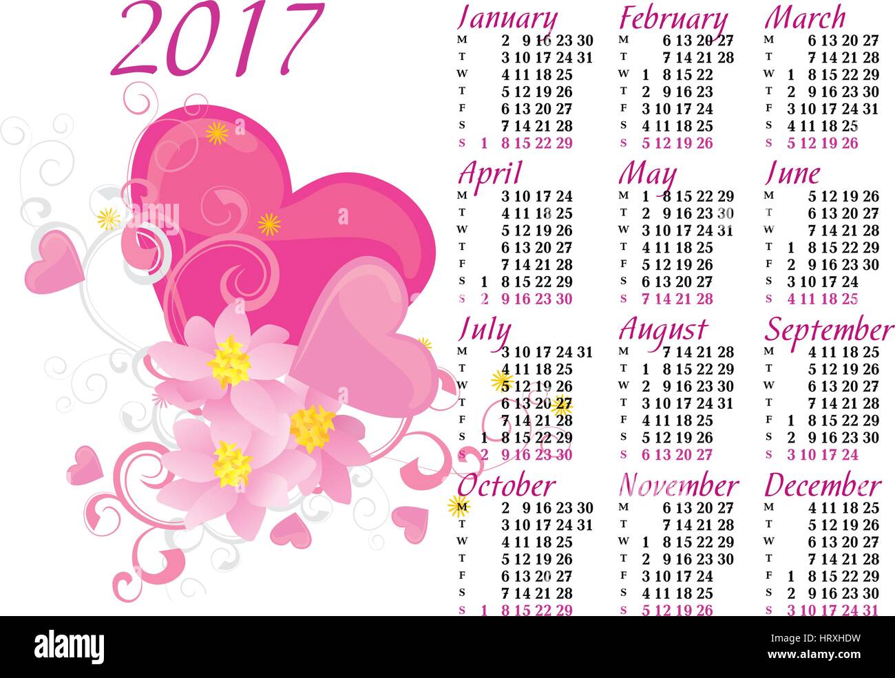 Spring flowers 2017 Stock Vector Images - Alamy