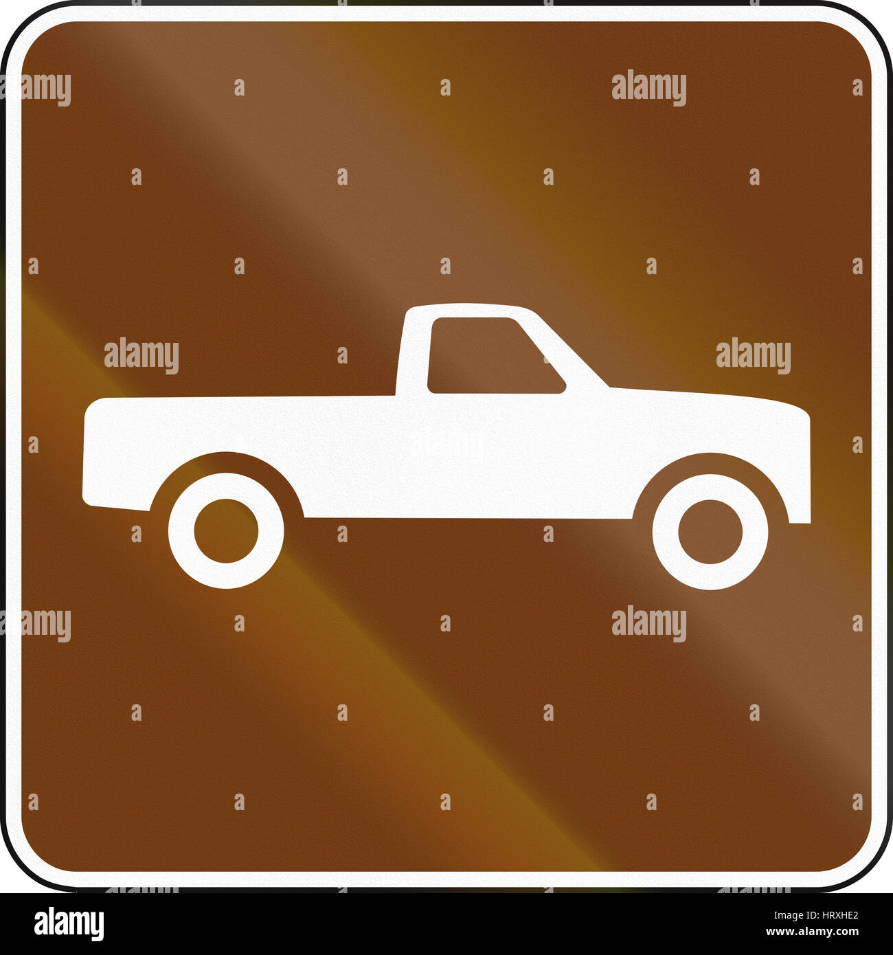 United States MUTCD guide road sign - Pick-Up Trucks Stock Photo - Alamy