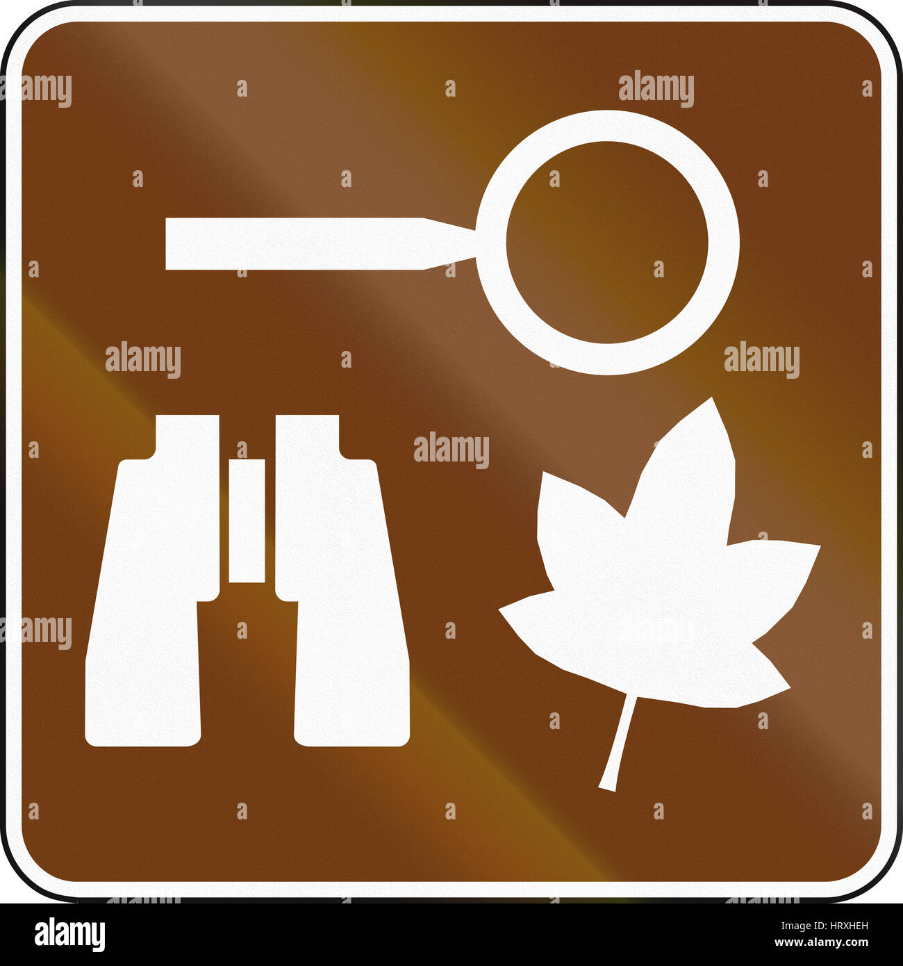 United States MUTCD guide road sign - Nature study area Stock Photo - Alamy