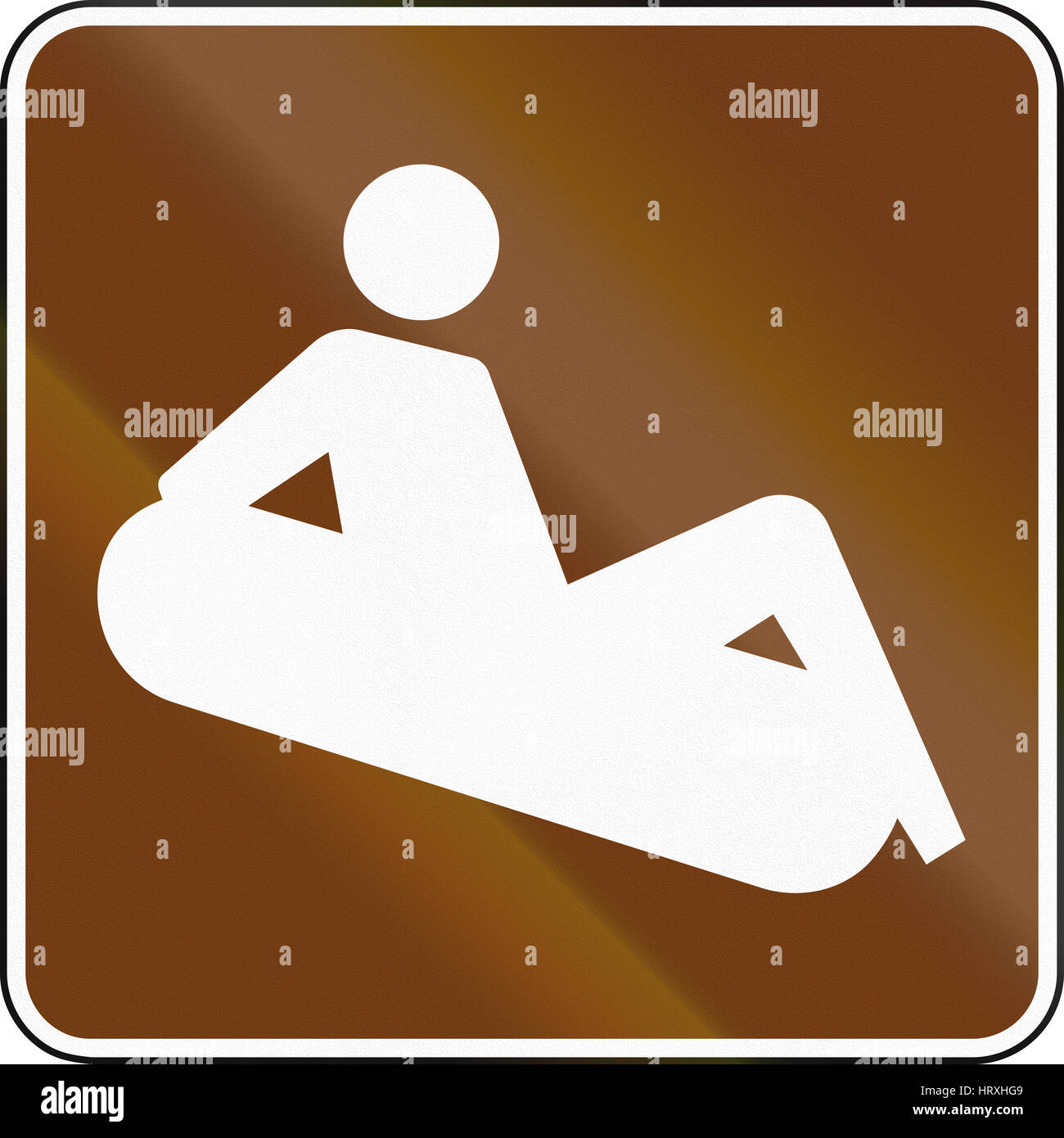 United States MUTCD guide road sign - Snow tubing Stock Photo - Alamy