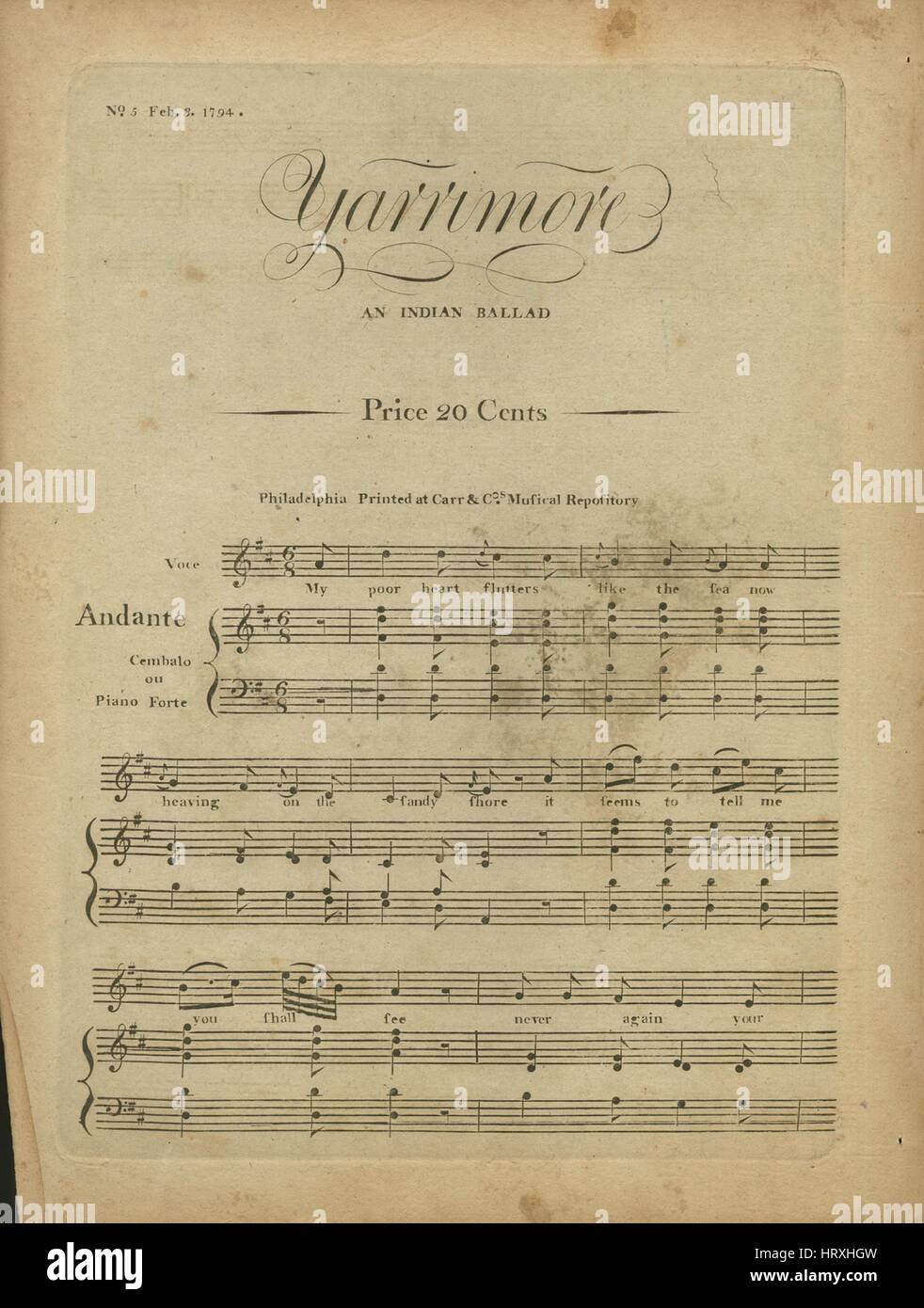 Indian National Anthem Sheet Music