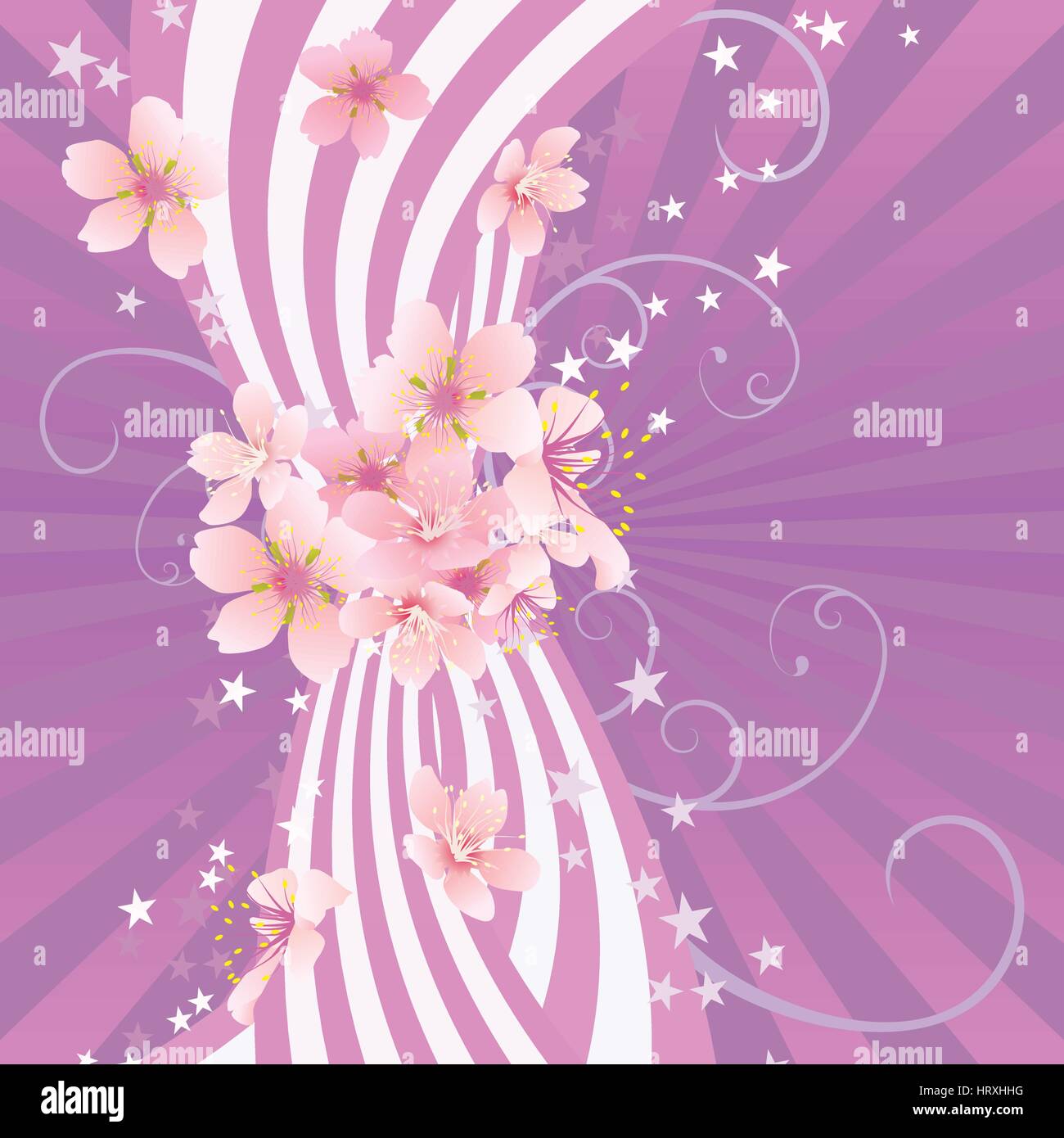 Spring background for the design of flowers. Vector illustration Stock ...