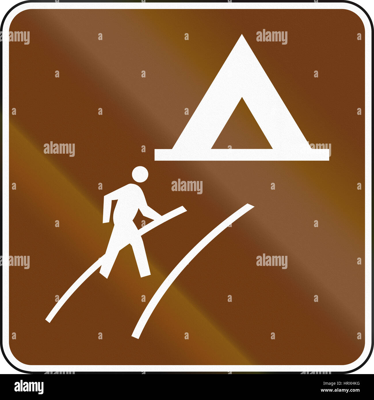 United States MUTCD guide road sign - Walk-In Camp Stock Photo - Alamy