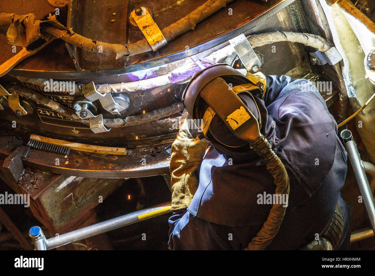 Welders working in heavy industry Stock Photo - Alamy