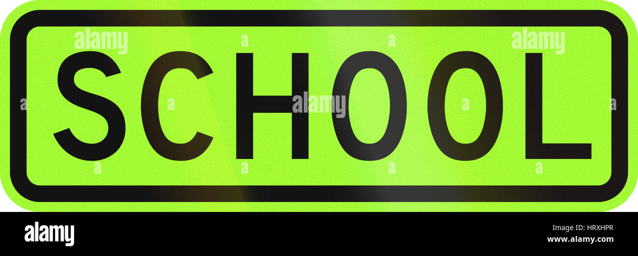 United States MUTCD road sign - School Stock Photo - Alamy