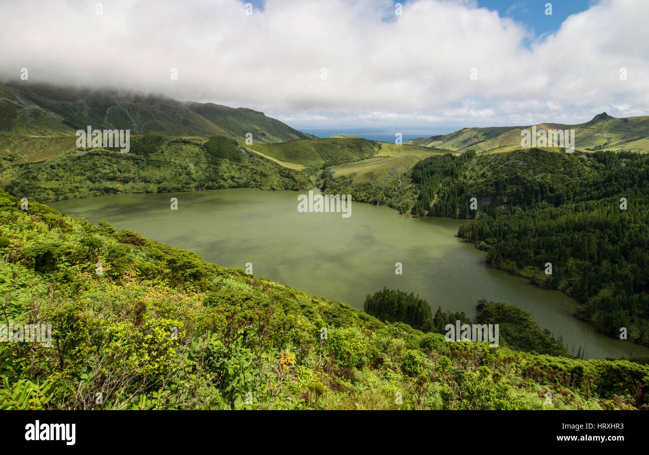 Beautiful volcanic landscape of Azores islands Stock Photo - Alamy