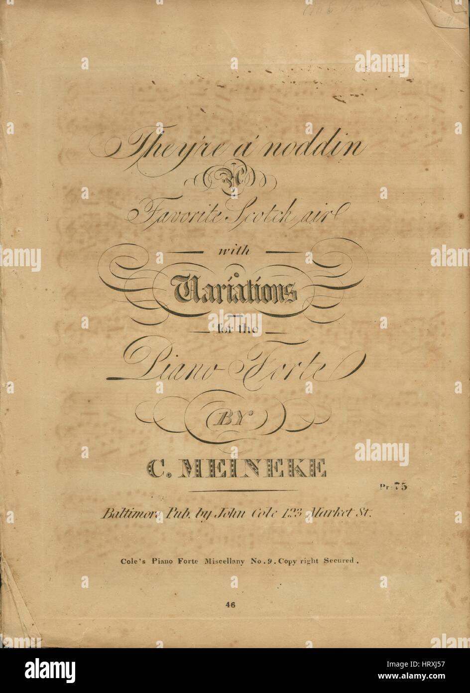 Sheet music cover image of the song 'They're a noddin Favorite Scotch ...