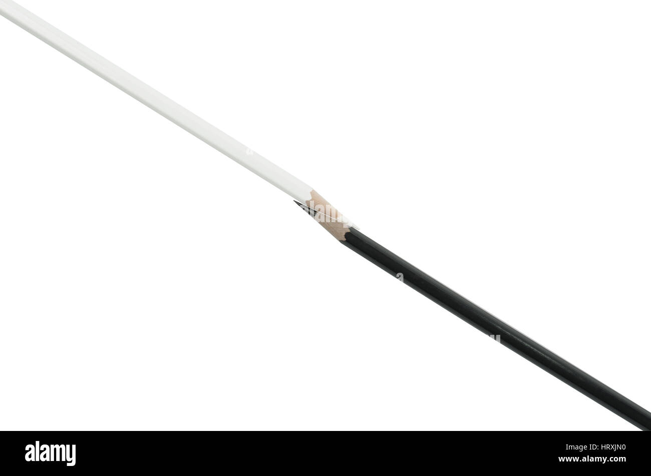 Black and white pencil on a white background, diagonal Stock Photo - Alamy