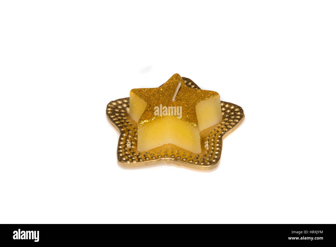 Burning star candle on Cut Out Stock Images & Pictures - Alamy