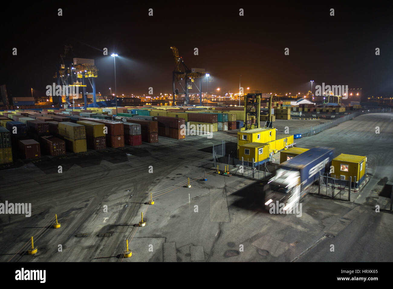 Grangemouth container terminal Stock Photo - Alamy