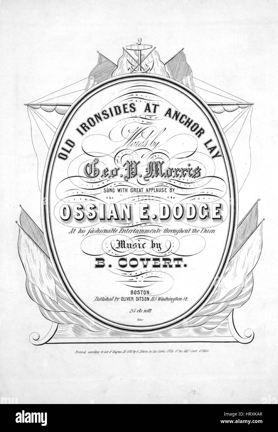 1850 sheet music Black and White Stock Photos & Images - Alamy