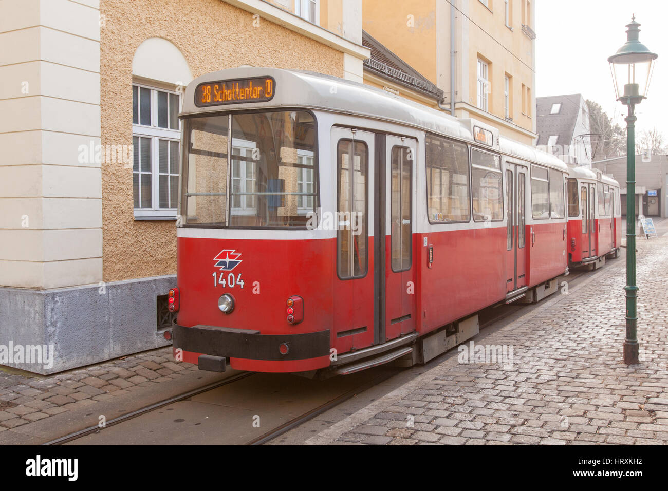 Old fashioned tram at Grinzing village, Vienna, Austria Stock Photo - Alamy