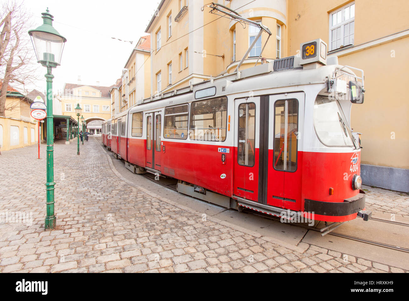 Old fashioned tram at Grinzing village, Vienna, Austria Stock Photo - Alamy
