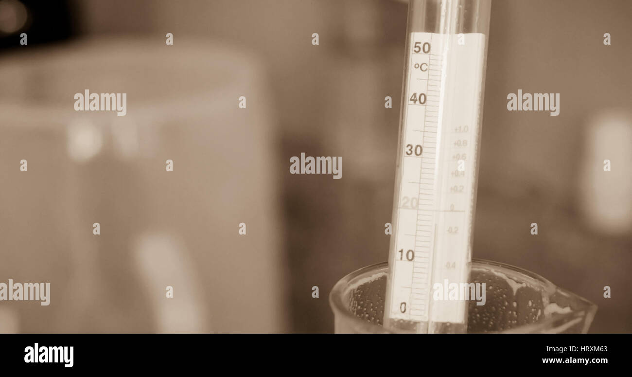 Thermometer to measure the alcohol content of beer Stock Photo - Alamy