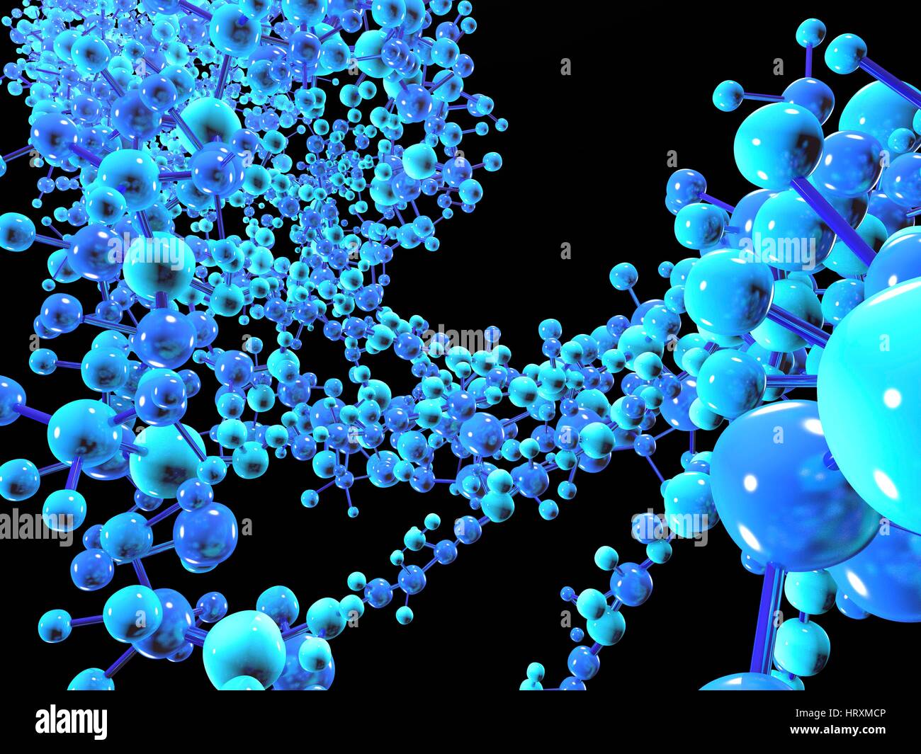 Computer artwork of a DNA (Deoxyribonucleic acid) strand, made of ...