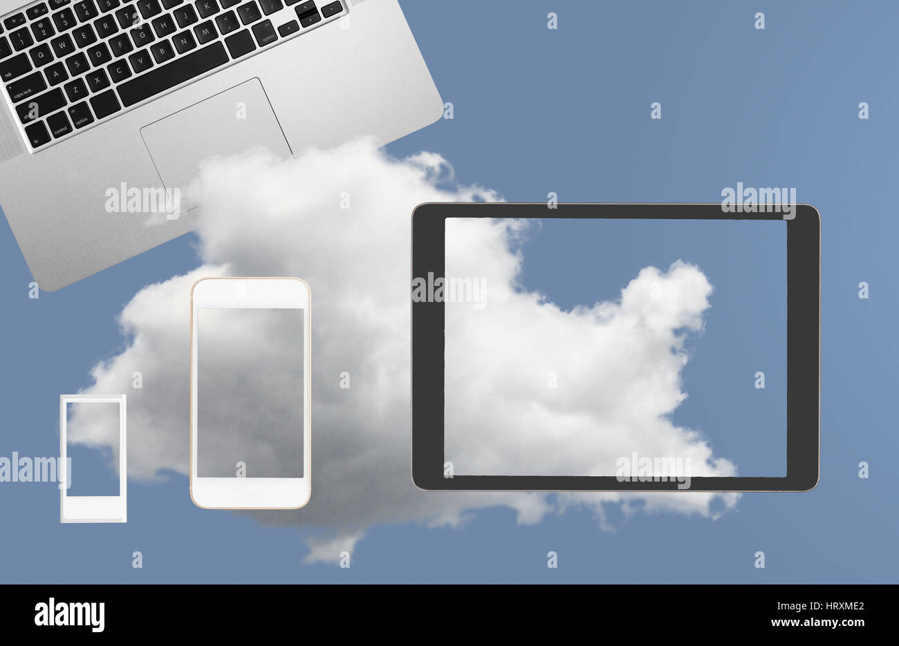 Concept image for cloud computing and online applications showing ...