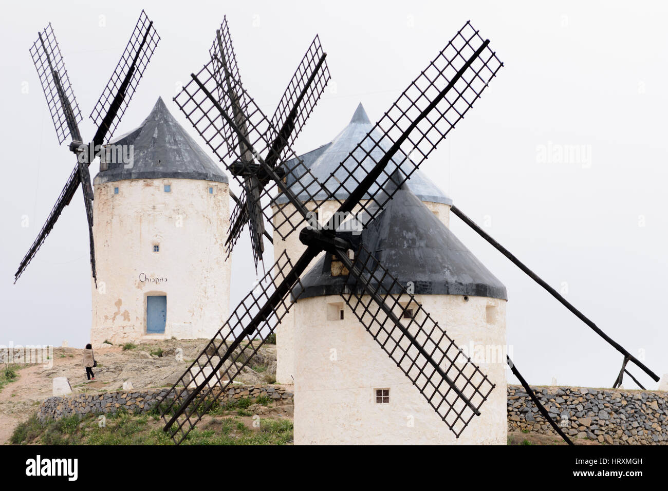 The famous mills of Consuegra, province of Toledo, Castile-La Mancha ...