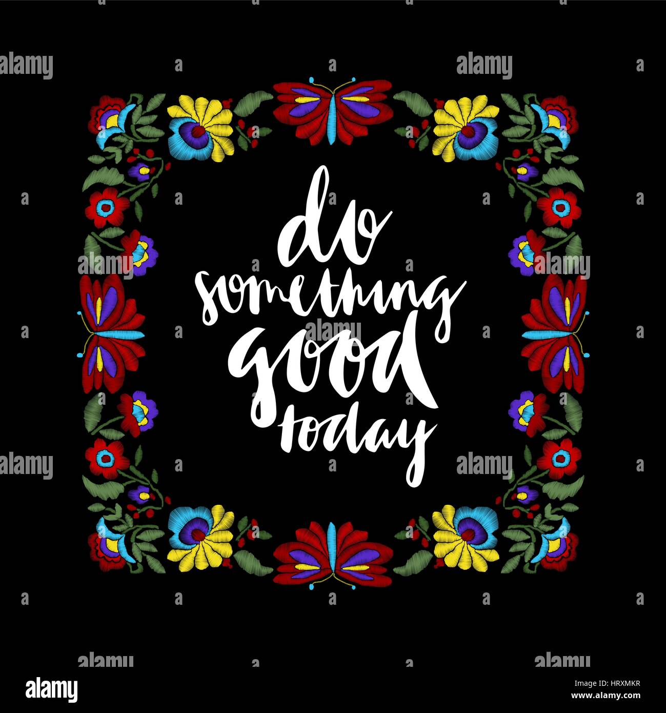 Motivational floral art Stock Vector Images - Alamy